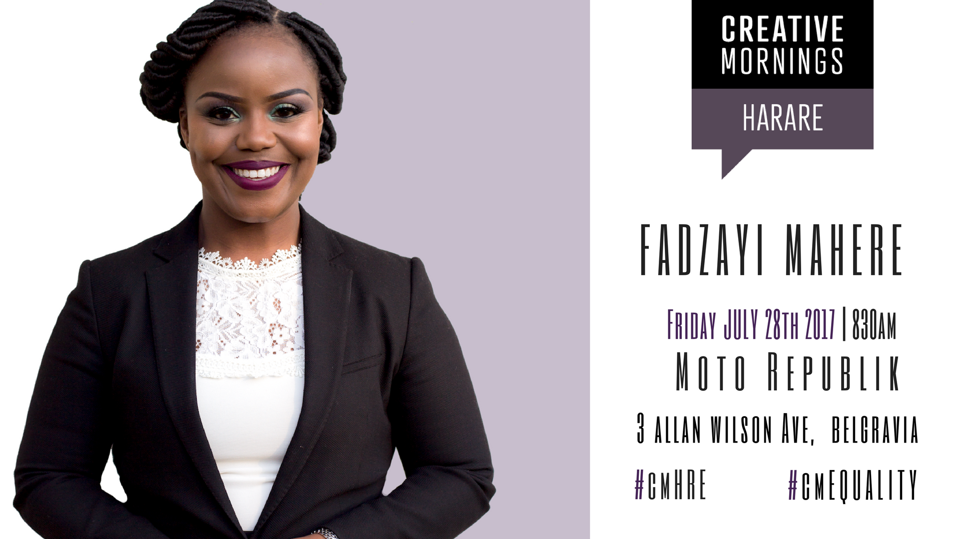 Fadzayi Mahere | CreativeMornings/Harare