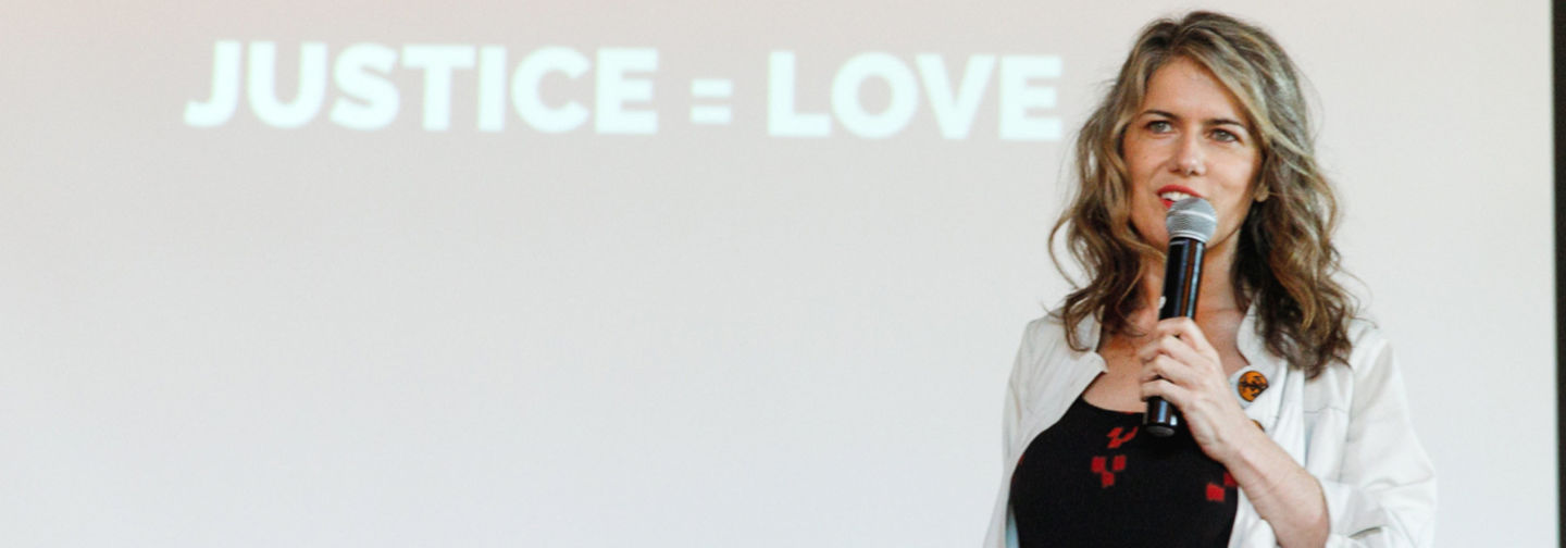 Sally Rumble | The Commitment Curve to Justice | CreativeMornings/NYC