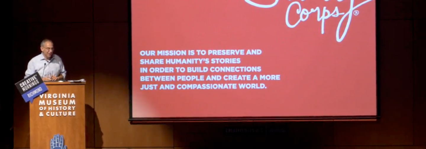 Dave Isay | Authentic Stories | CreativeMornings/RVA